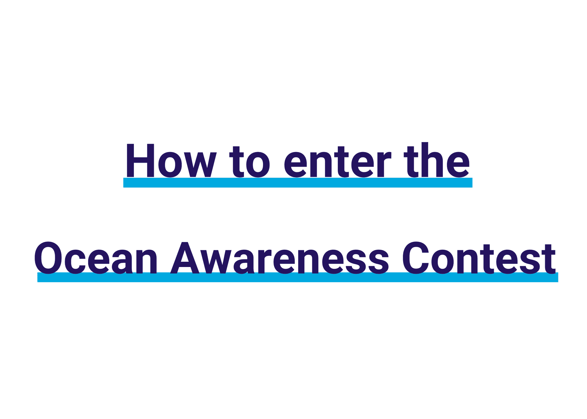Step-by-Step Guide to Entering the Ocean Awareness Contest | Bow Seat ...